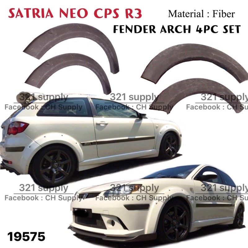 SATRIA NEO CPS R3 FENDER ARCH SKIRT 4PC PU6046 // COPY ORI FIT FOR ...