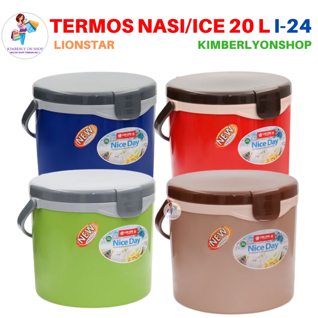 TERMOS Rice Ice Bucket Hanami Ice Rice Thermos 20 Liter I 24 Lion Star ...