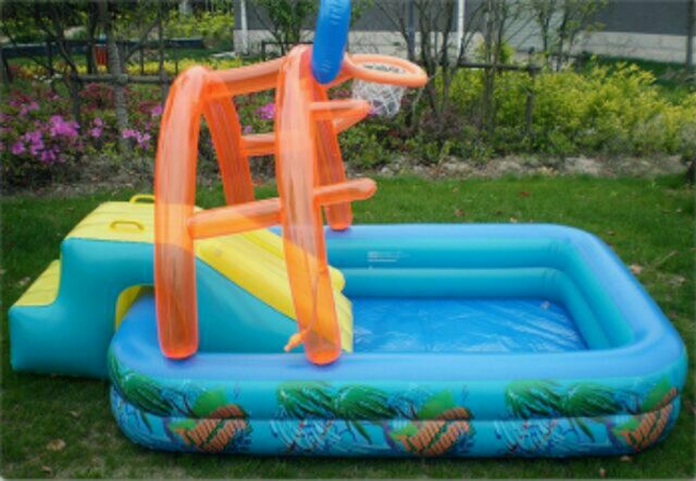 Splash pool kids pool slide basketball pool kolam renang water park ...