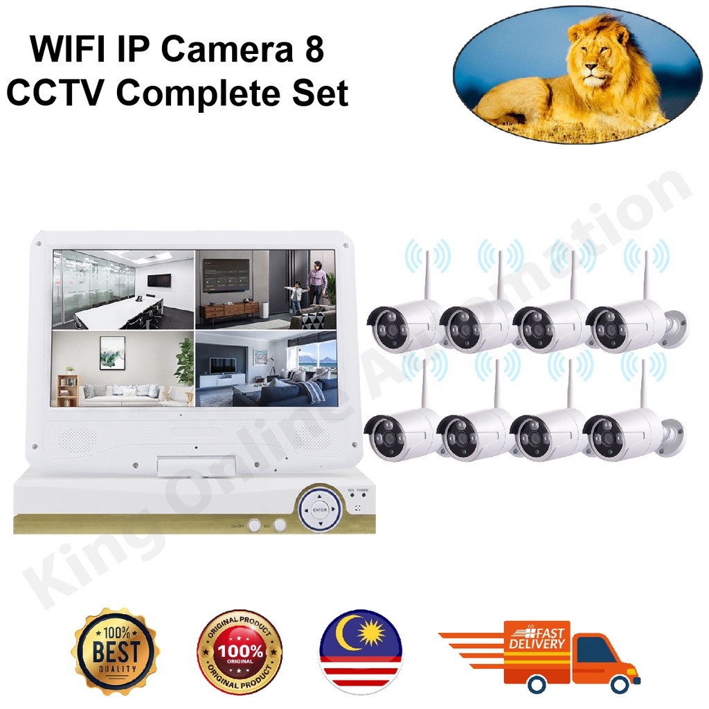 WIFI IP Camera 8 CCTV Complete Set | Shopee Malaysia