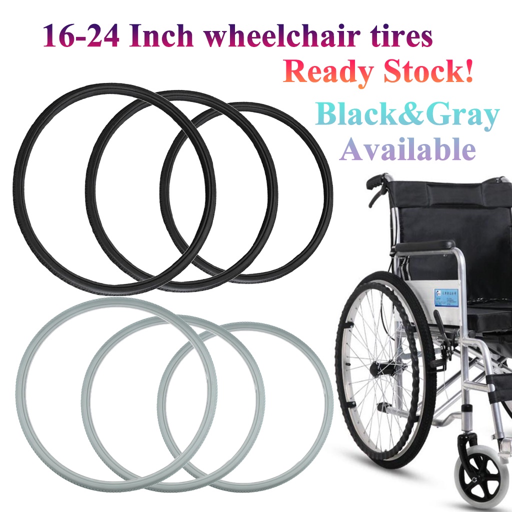 1 Pcs Polyurethane Heavy Duty Universal Wheelchair Tyre Street Tire 20 ...