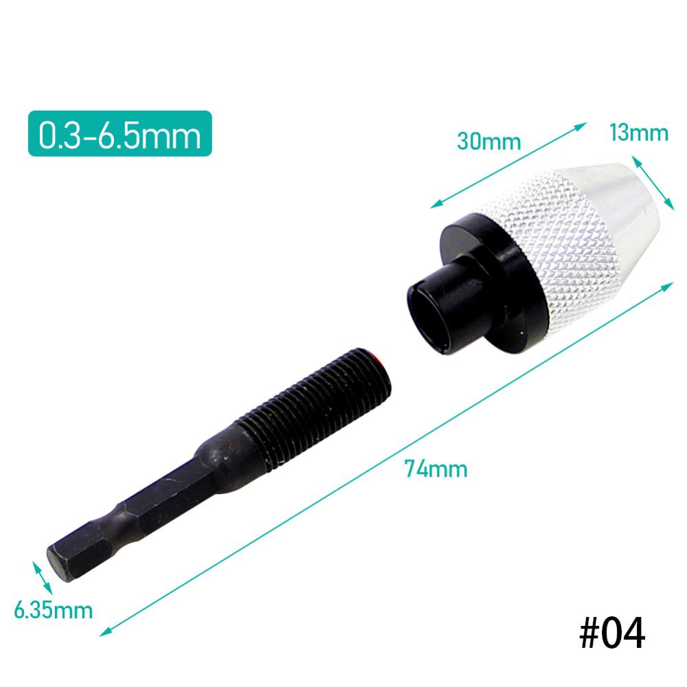 HW Drill Chuck Keyless Screwdriver Impact Driver Adaptor Electric Micro ...