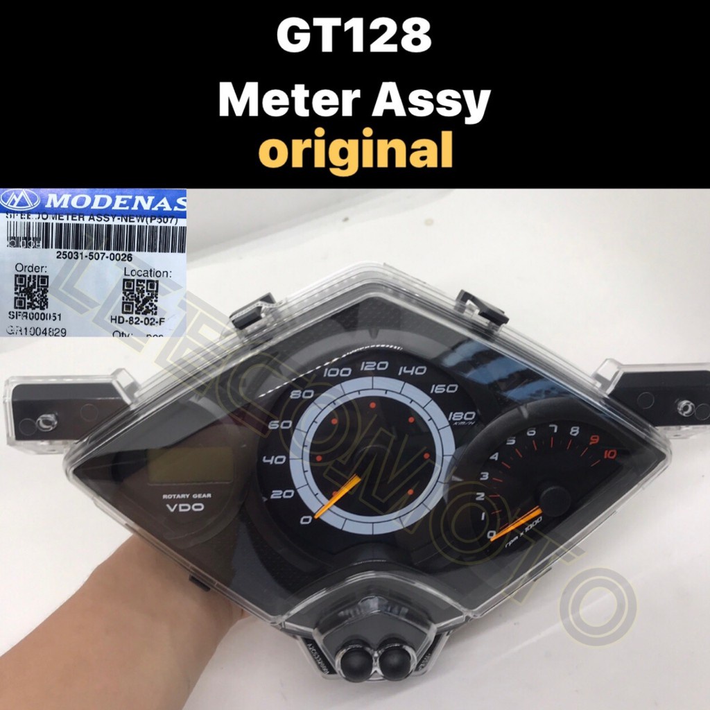 GT128 METER ASSY 100% ORIGINAL MODENAS GT 128 METER ASSY SPEEDOMETER ...