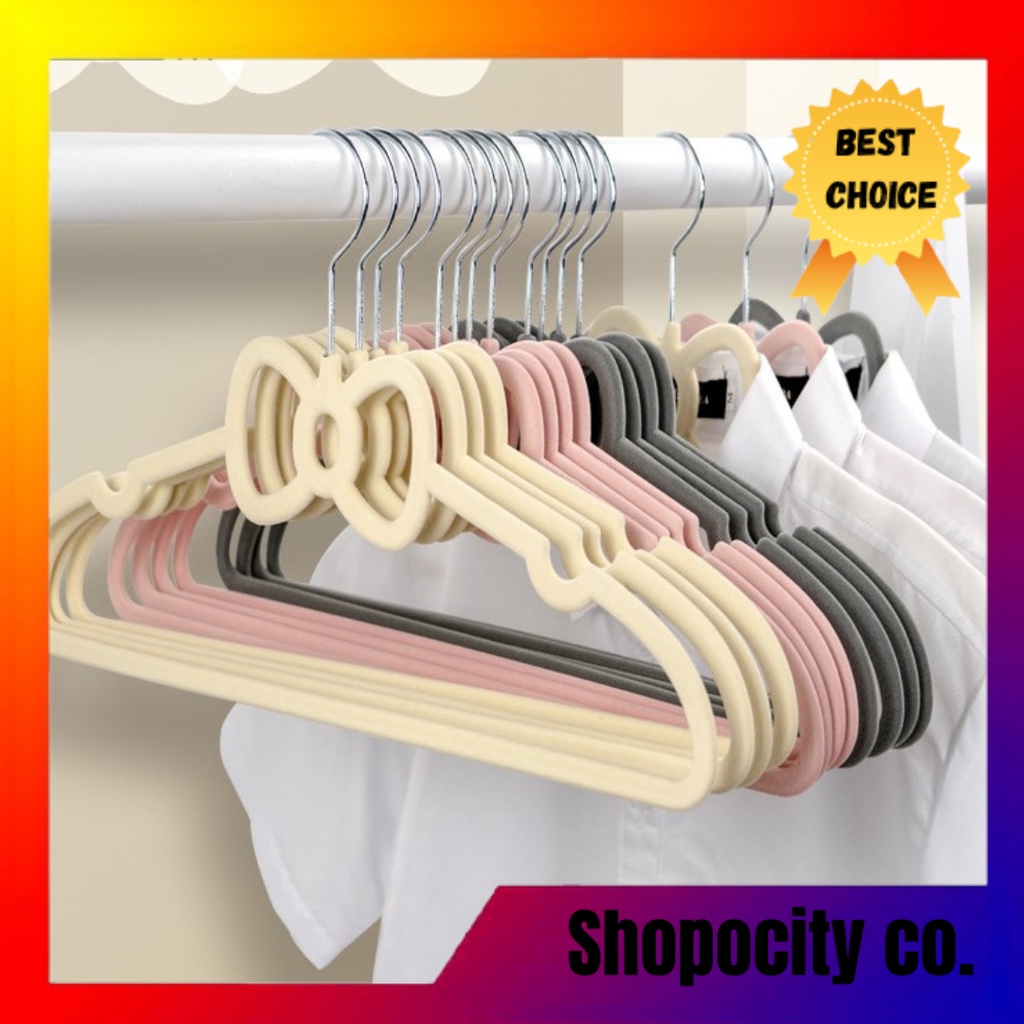 Premium Velvet Hanger Non-slip Hanger Clothes Hanger Baju Penyangkut ...