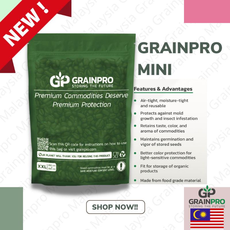 PROMO JIMAT FRESH Mini grainpro 1kg dan 2kg Pouch ziplock untuk simpan tepung , beras ,herba ...