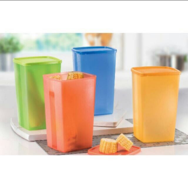 Tupperware Large Square Round 2L (4pcs) | Shopee Malaysia