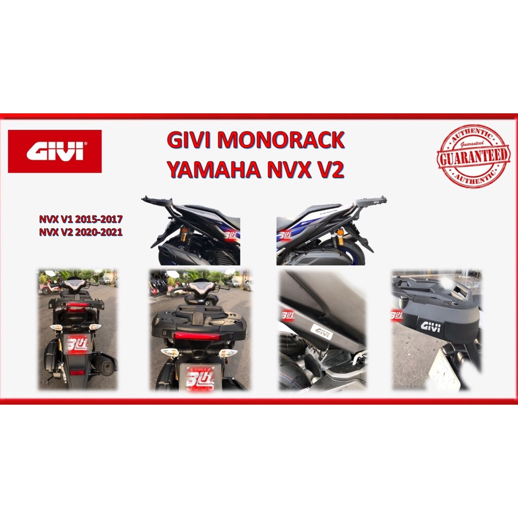 GIVI NVX 155 V1 2015 - 2019 / V2 2020 - 2022 Monorack J Rack Special ...