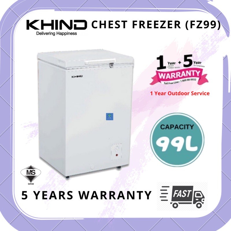 KHIND CHEST FREEZER (FZ99) / 99LITRES (PETI SEJUK BEKU) | Shopee Malaysia