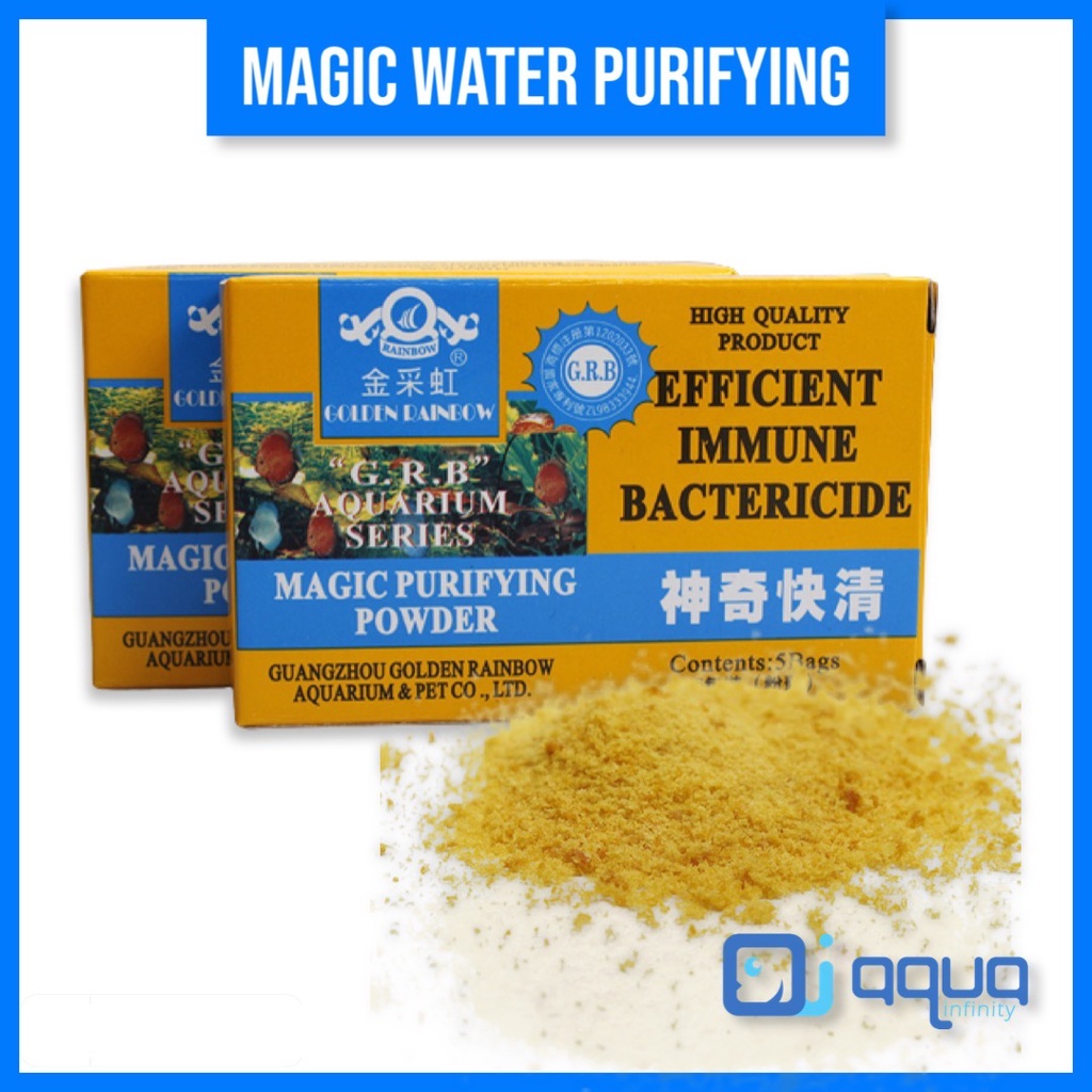 🔥Ready Stock🔥 G.R.B Magic Purifying Powder Water Efficient Fish Tank Immune Bactericide Fast ...