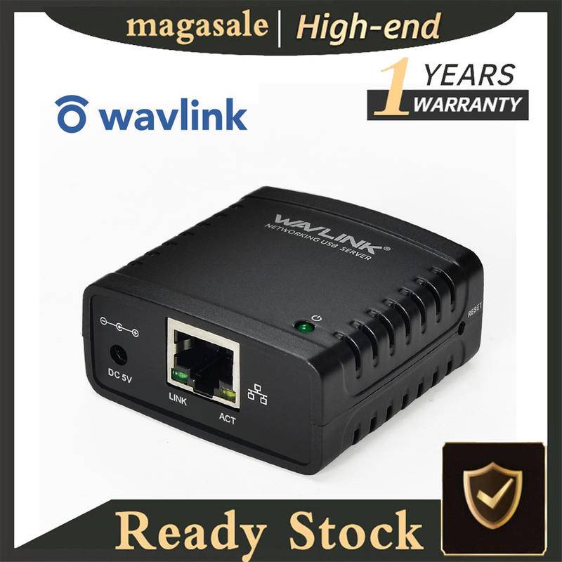 Wavlink USB 2.0 Port LPR Printer Server MFT With 10/100Mbps Ethernet Port, LAN Printer Adapter ...