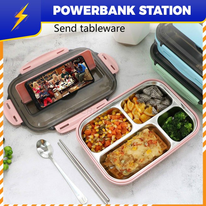 PSB_Box Lunch Box 304 Stainless Steel Insulated Lunch Box Portable ...