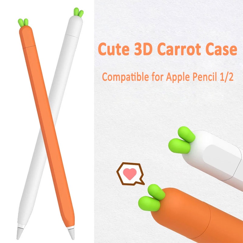 Cute Carrot Silicone Pencil Cover Case for Apple iPad Pencil 1 2 Case ...