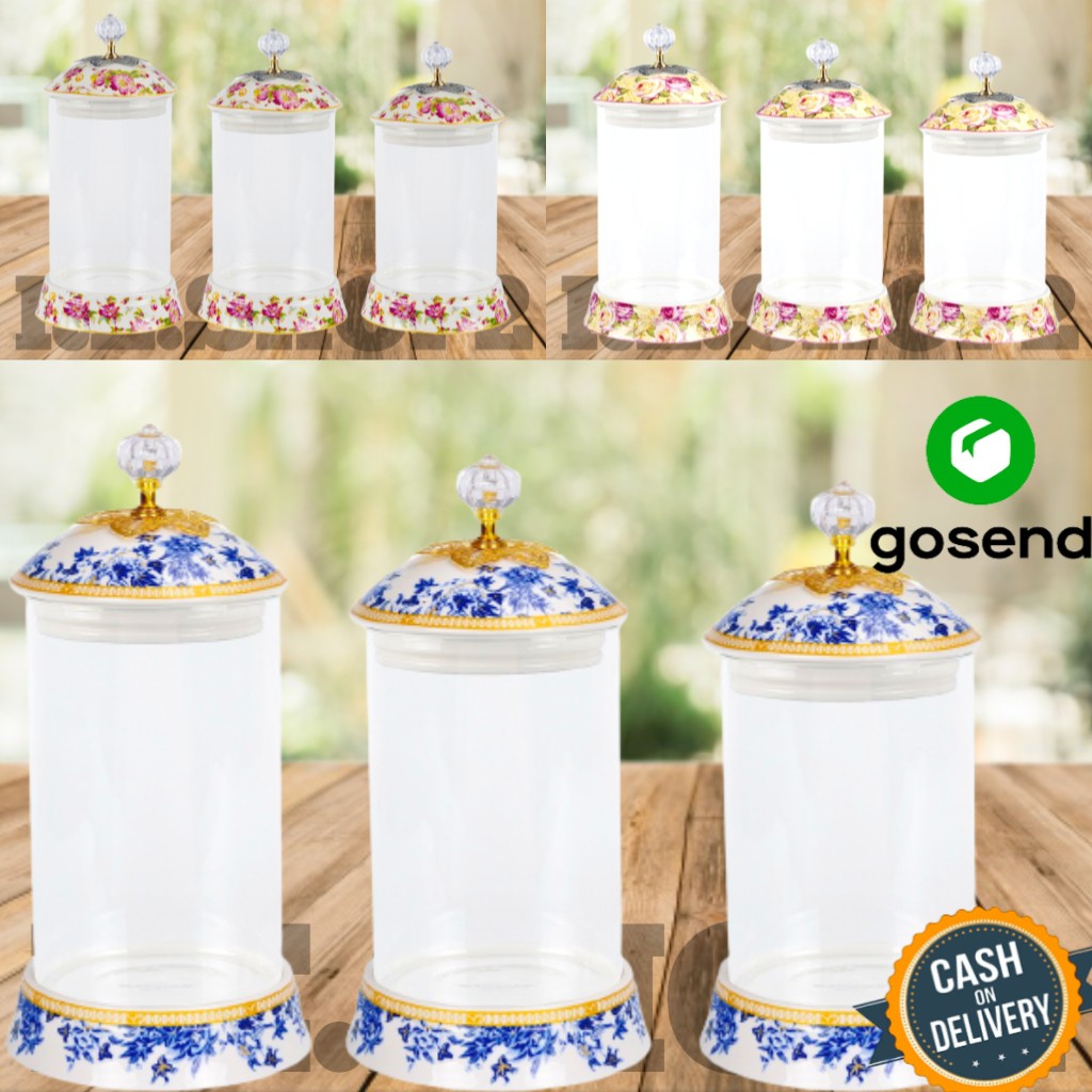 Glass Cookie Jar Set | Shopee Malaysia