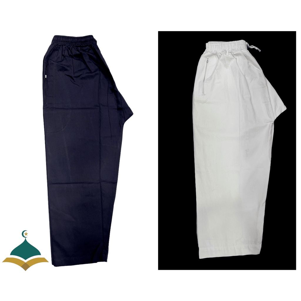 Seluar Umrah Haji Cotton Kain Tebal/Werna Putih Hitam / Seluar Kurta ...