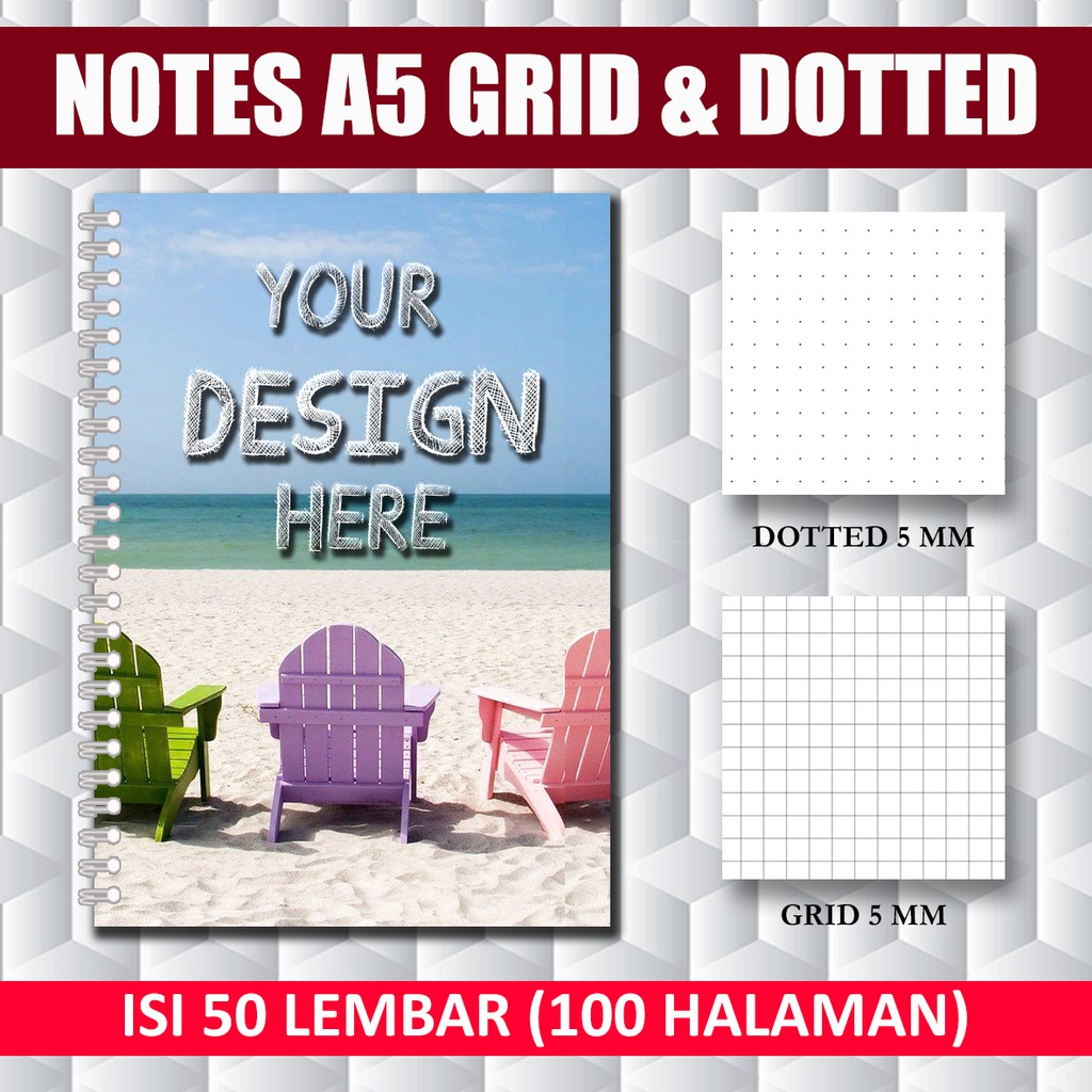 Notebook JOURNAL A5 / NOTEBOOK CUSTOM A5 / NOTEBOOK GRID, LINe, DOTTED ...
