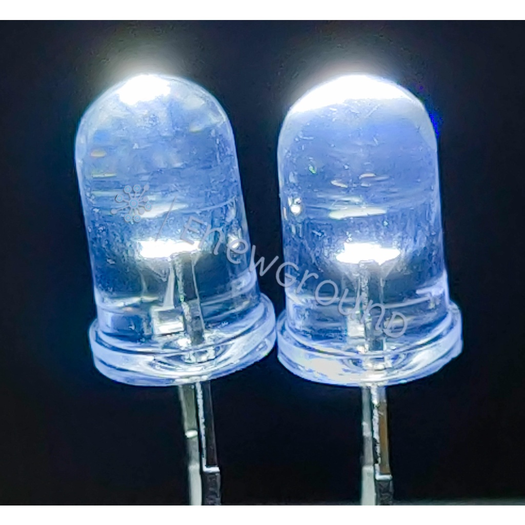 LED (super bright, 2 pin, 5 mm, short pin, 5 PCS/set, UV, white light ...