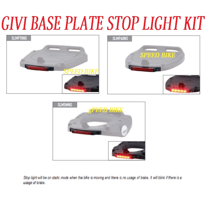 GIVI BASE PLATE STOP LIGHT KIT SLM5MNS (WILL BLINK WHEN USE BRAKE) | Shopee Malaysia