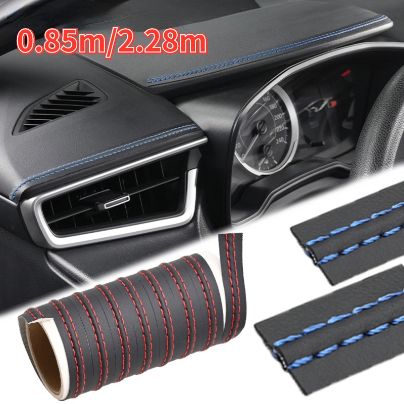 0.5m/2m Car Self-adhesive Trim Interior Dashboard Leather Decoration ...