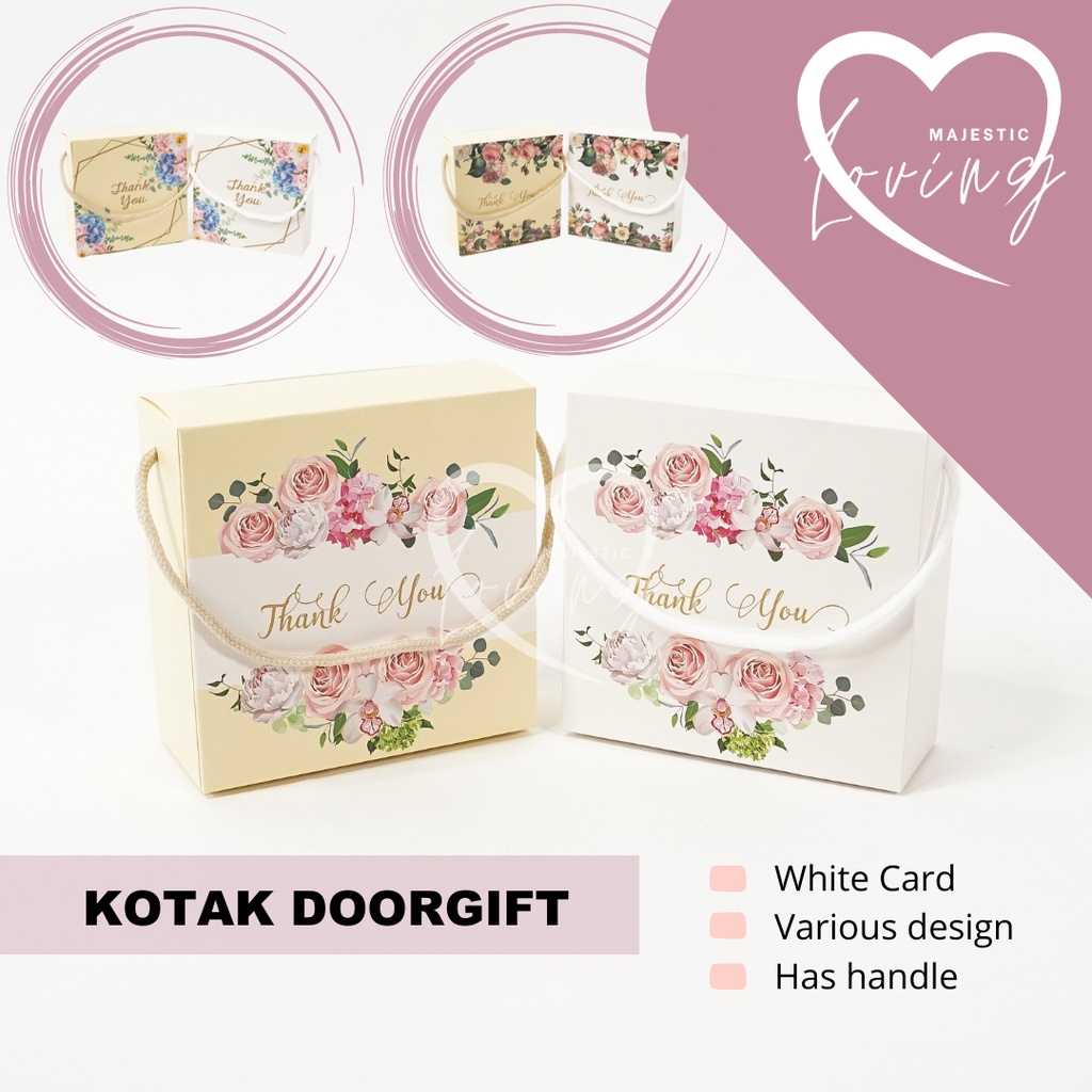 12*5*12(H)cm Doorgift Box Thank You (10pcs) / Kotak bahulu / goodies ...