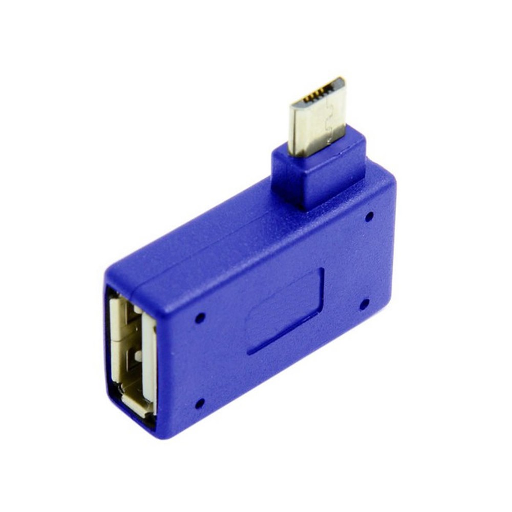Cwxuan 90 Degrees Right Angled Micro USB to USB OTG Adapter and Power ...