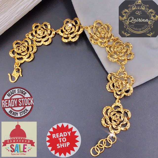 🔥HOT DESIGN 🔥RANTAI TANGAN BUNGA SUASA DEWASA🔥 | Shopee Malaysia