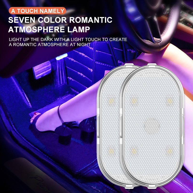 1Pcs Car LED Touch Lights Wireless Interior Light Auto Roof Ceiling ...