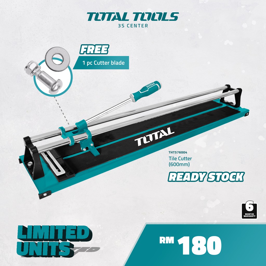 TOTAL Tile Cutter (600mm) + FREE Cutter Blade - THT576004 | Shopee Malaysia