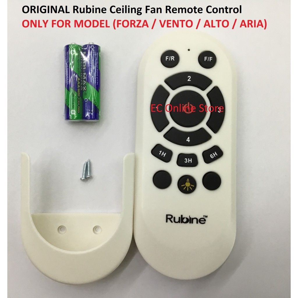 Original Rubine Ceiling Fan Remote Control (ONLY for Model FORZA ...