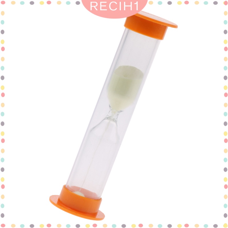 [recihMY] 1 Minute Orange Hourglass Sand Timer Clock (Glow in The Dark ...