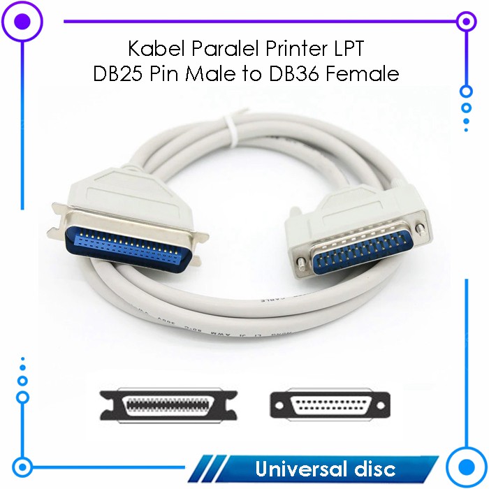 Lpt DB25 Pin Male to DB36 Female Printer Parallel Cable 1.5m/3m ...