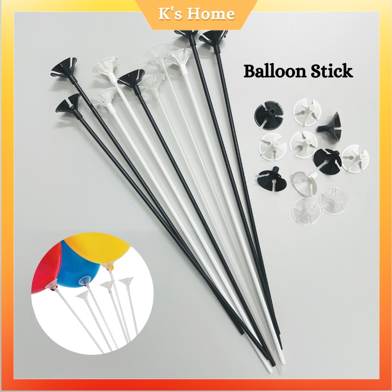 K’s Home Borong [ 100pcs ] 40cm Balloon Stick+Cup Party Balloon stick ...