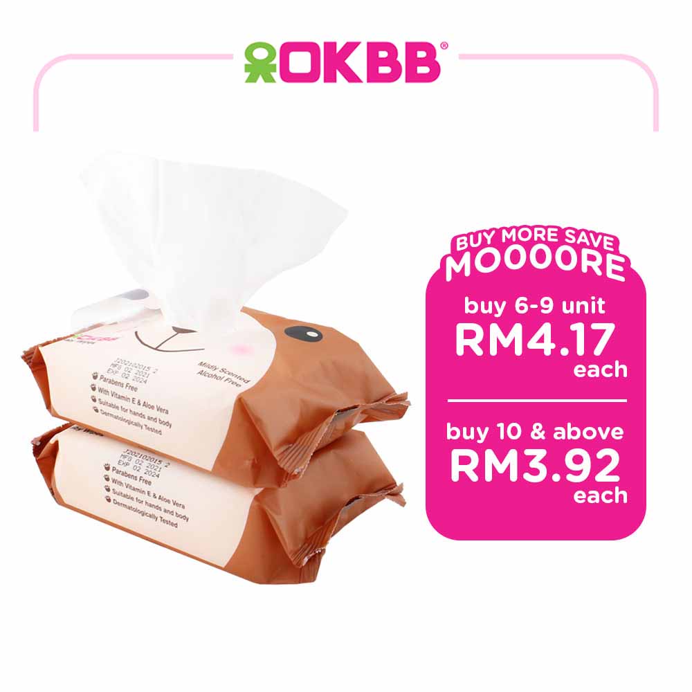 OKBB Baby Wipes 2 x 30's Mildly Scented BW60F | Shopee Malaysia