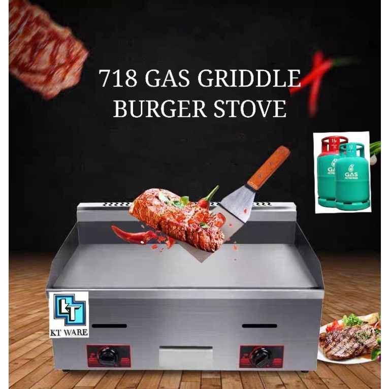 KT WARE 718 griddle gas dapur burger gridder stove nonstick machine ...