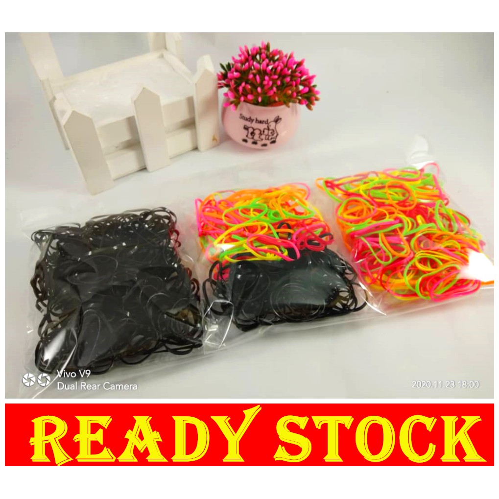 K-24 Spike Hair Ring Black Hair band colour Getah Rambut Kecil Kanak ...