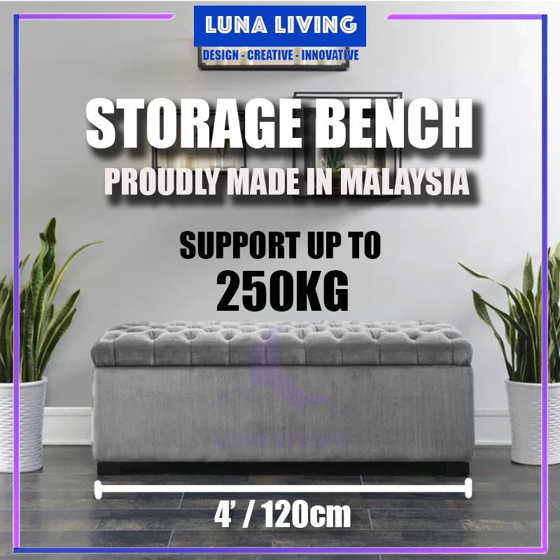 Exclusive Storage Bench | MADE IN MALAYSIA | Large Capacity | Soft ...