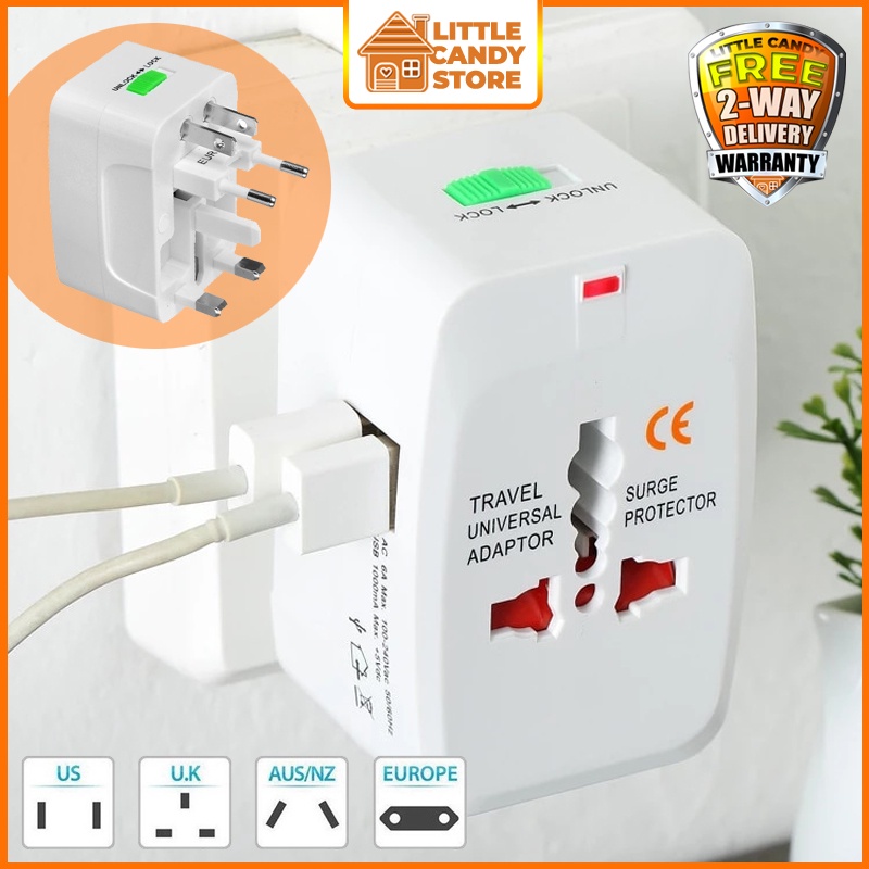 Universal Travel Adapter Plug All In One International Worldwide Travel ...