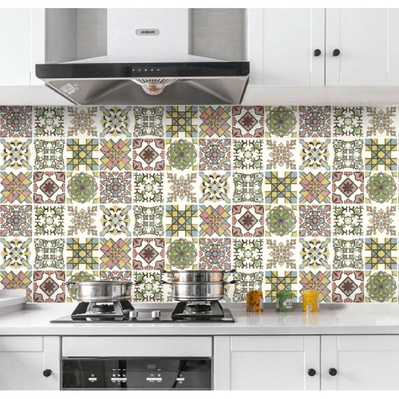 60cmx5m Kitchen Backsplash Wallpaper Cabinet Stickers Marble Wallpaper ...