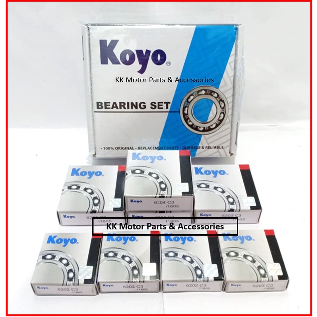 YAMAHA RXZ ENGINE ENJIN BEARING KOYO FULL SET (8 PIECES) | Shopee Malaysia