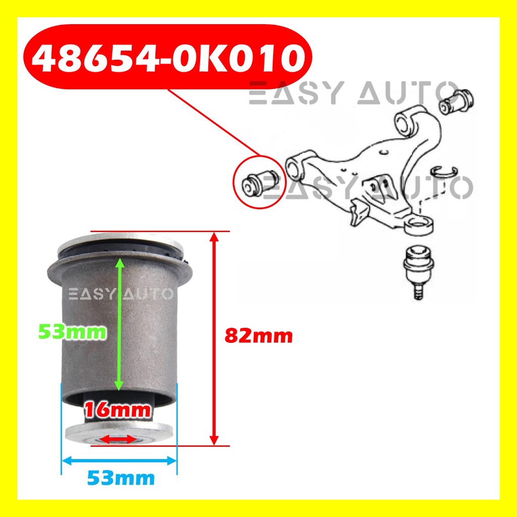 Toyota Innova TGN40 / Innova TGN140 / Hilux KUN15 2WD / Front Lower Arm ...