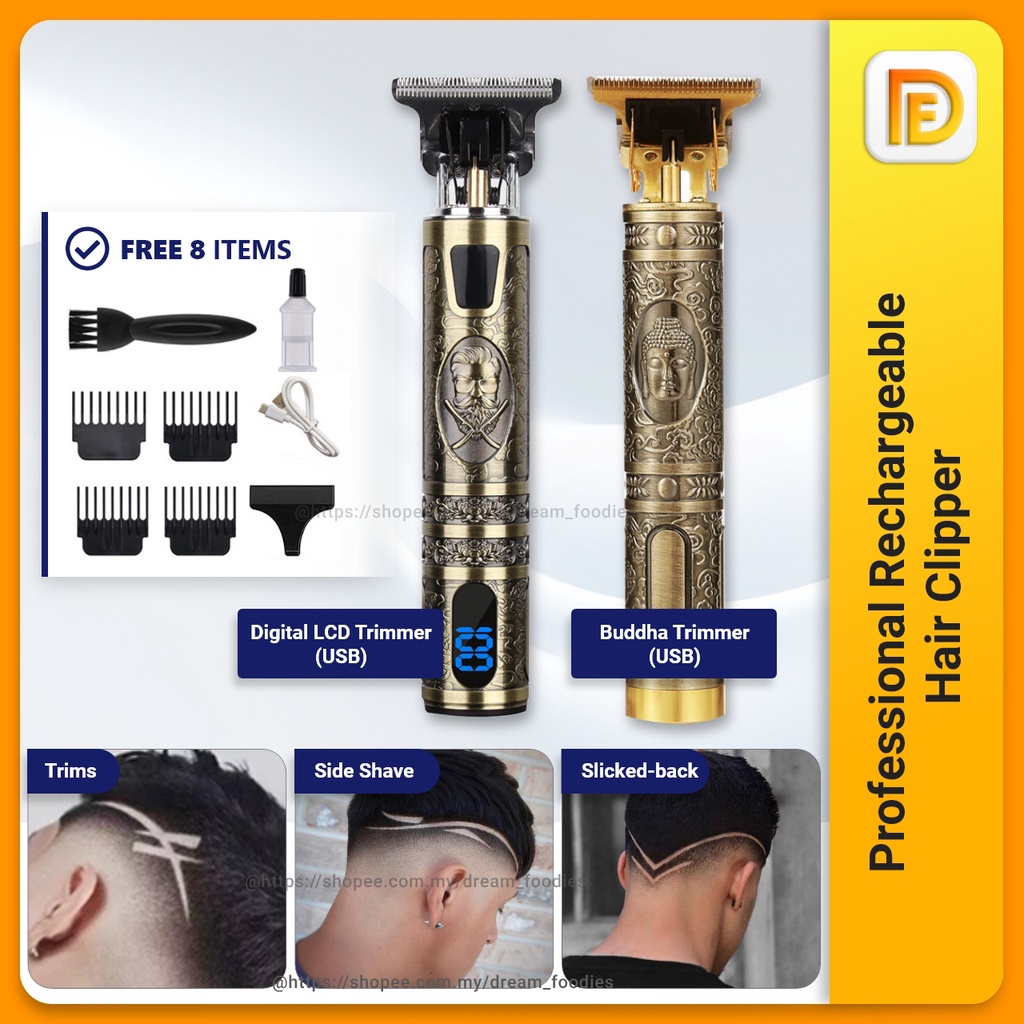 Portable T9 Hair Clipper Professional Electric Shaver Men Razor Trimmer ...