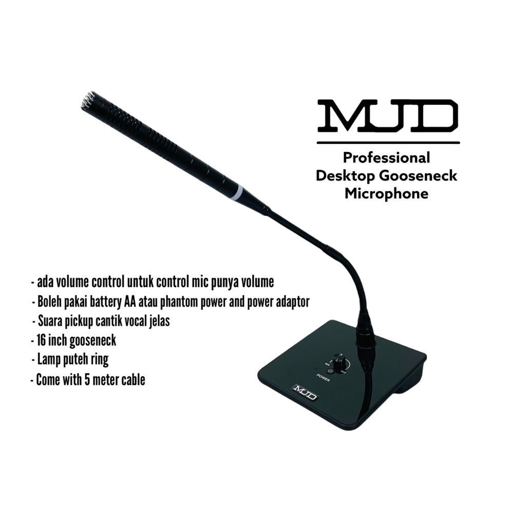MJD TE-977 Desktop Gooseneck Table Goose Neck Microphone Conference Mic ...