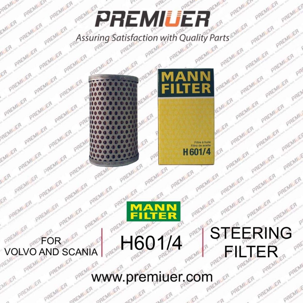 H601/4 MANN FILTER Volvo Steering Hydraulic Oil Filter 349619/21392404 ...
