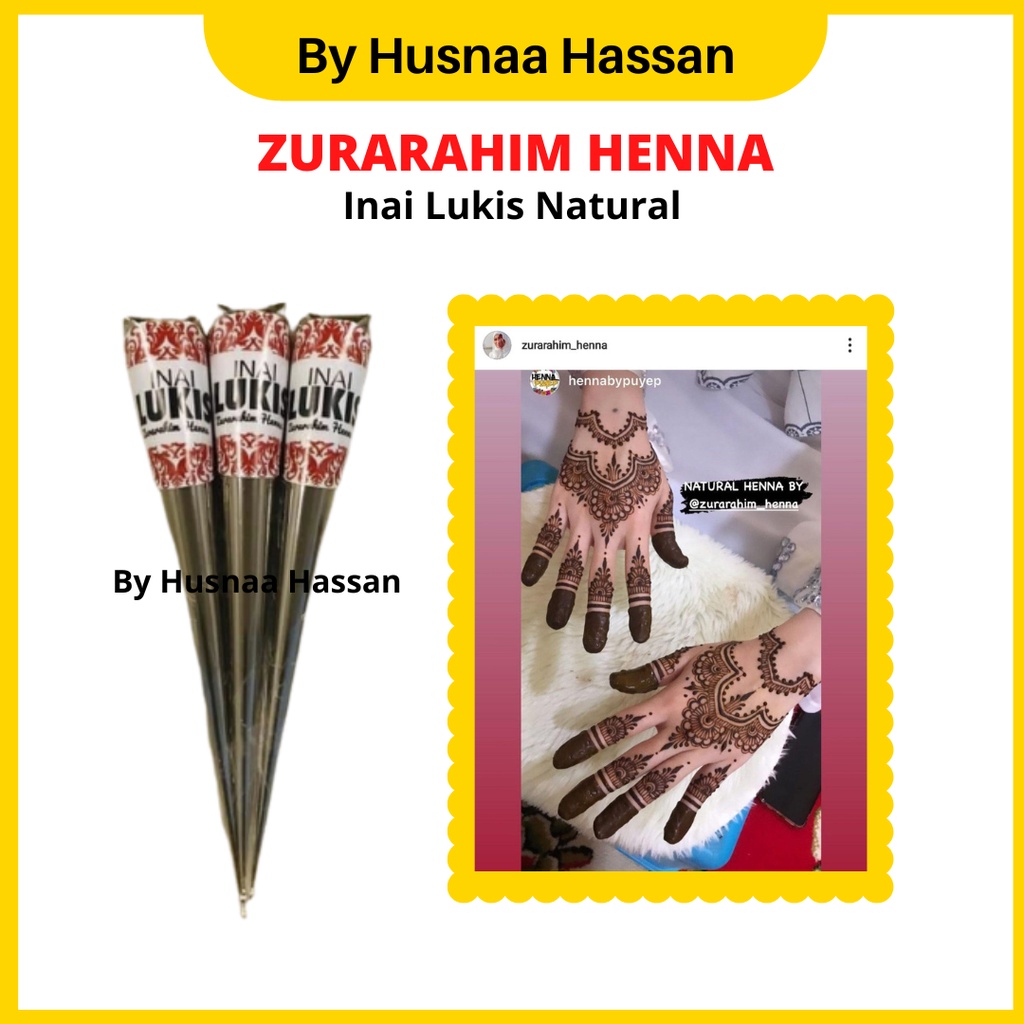 ZURARAHIM HENNA Inai Lukis Natural Daun Asli Original Halal Bersih Suci ...