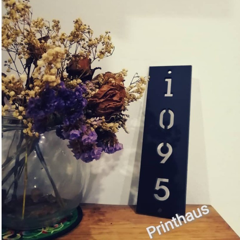 Vertical Modern House Plate / Nombor Plat Rumah 门牌 House Number Plate ...
