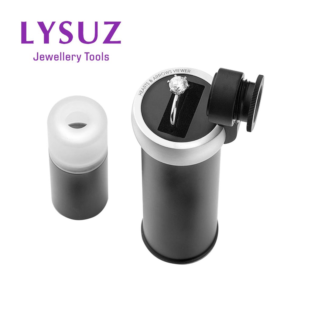 LYSUZ Handheld Two In One Diamond Inscription Loupe 25x Hearts Arrows ...