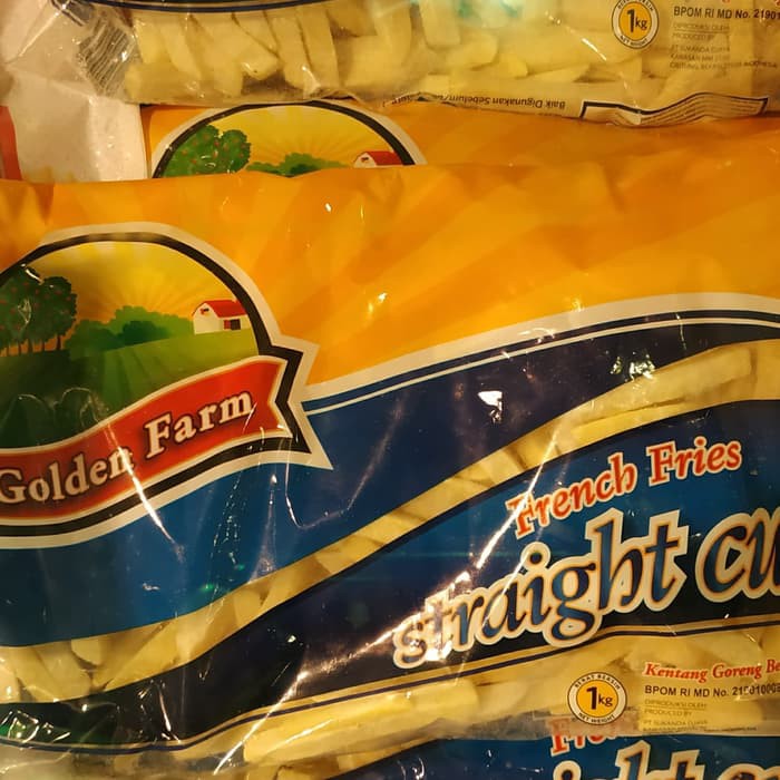 Golden farm french fries straight cut Potato Freeze cut. 1 kg. | Shopee ...