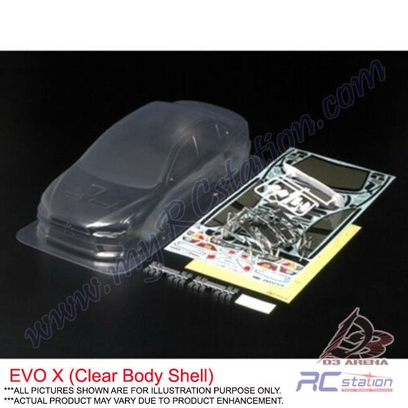 Tamiya 1/10 Body Shell #51376 - RC Body Set Mitsubishi Lancer ...