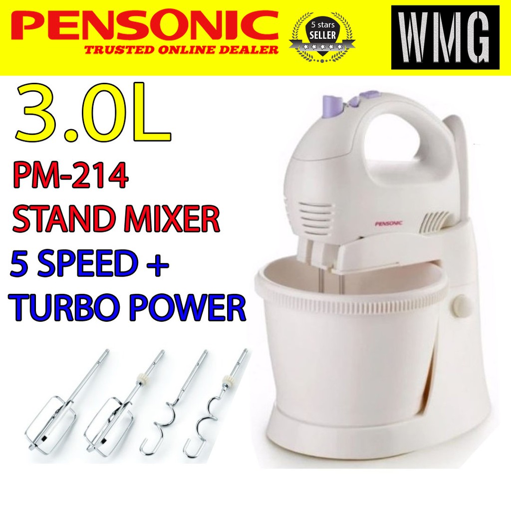 Pensonic Stand Mixer PM-214 Rotating Bowl All mixing needs | Shopee ...