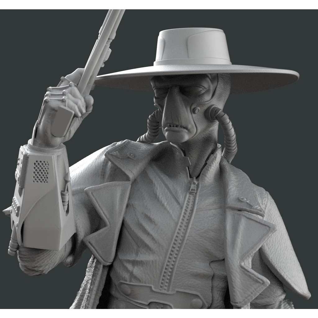 H073 - Movie character design, The SW Cade Bane character statue, STL ...