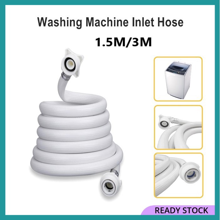 Washing Machine Inlet Hose Pipe Connector Washer 1.5M/3M Paip PVC Air ...